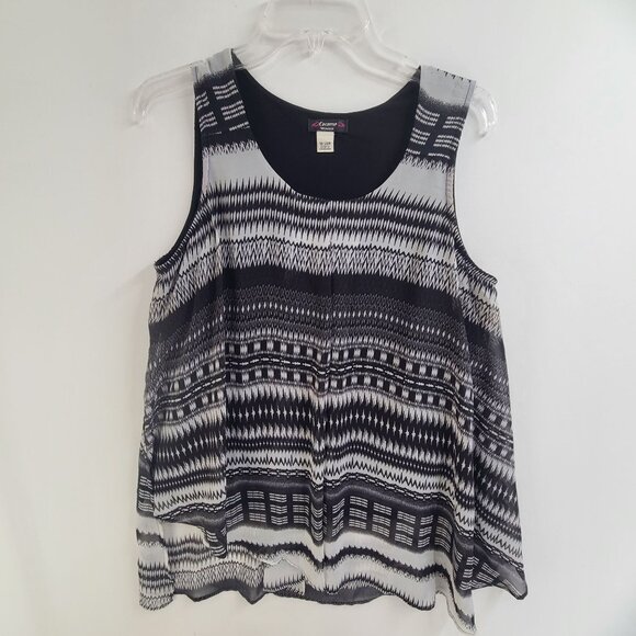 Cocomo | Tops | Cocomo Womens Sleeveless Pullover Blouse Blackwhite ...